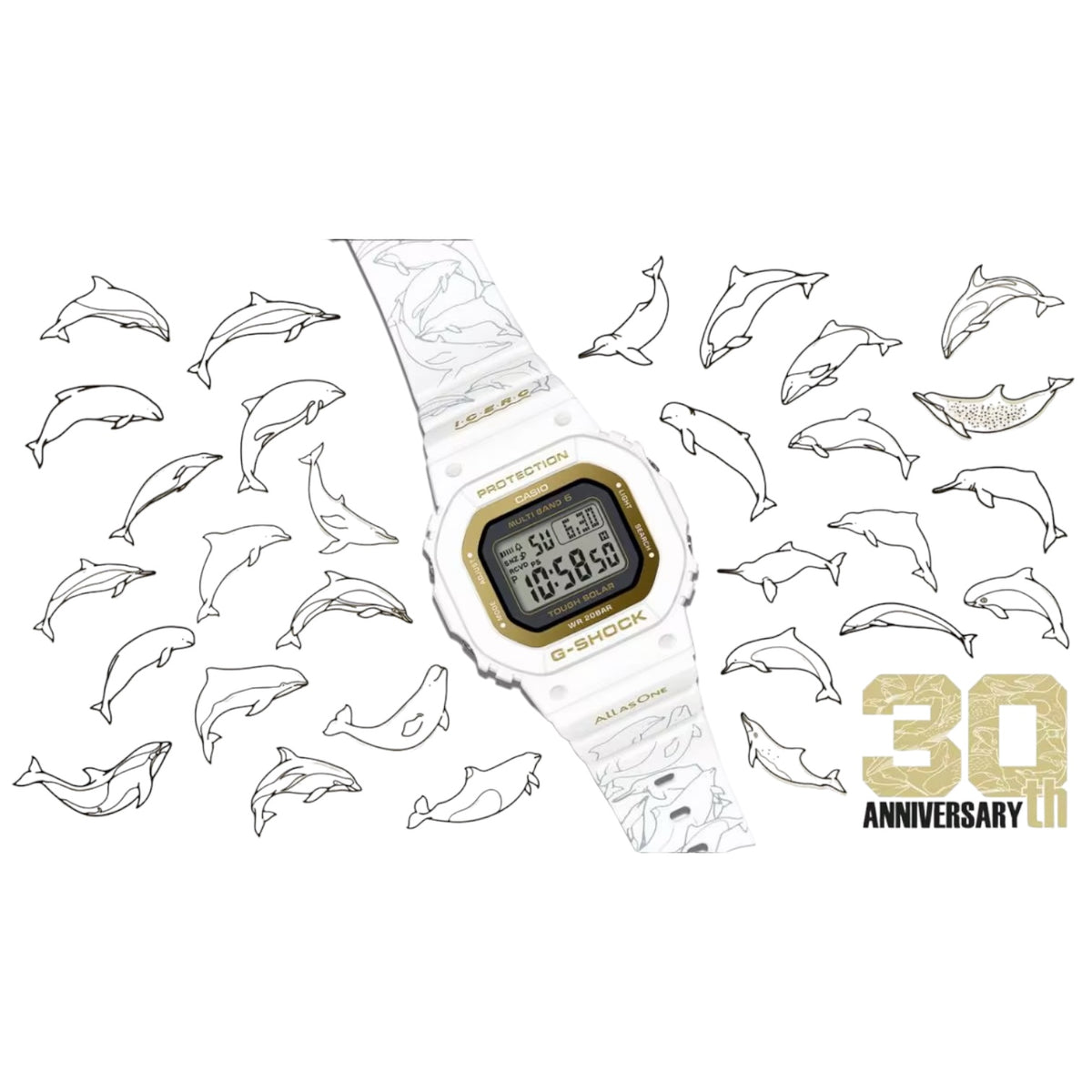 Casio G Shock 2024 x "Love The Sea And The Earth" ICERC White/Gold Spe ...