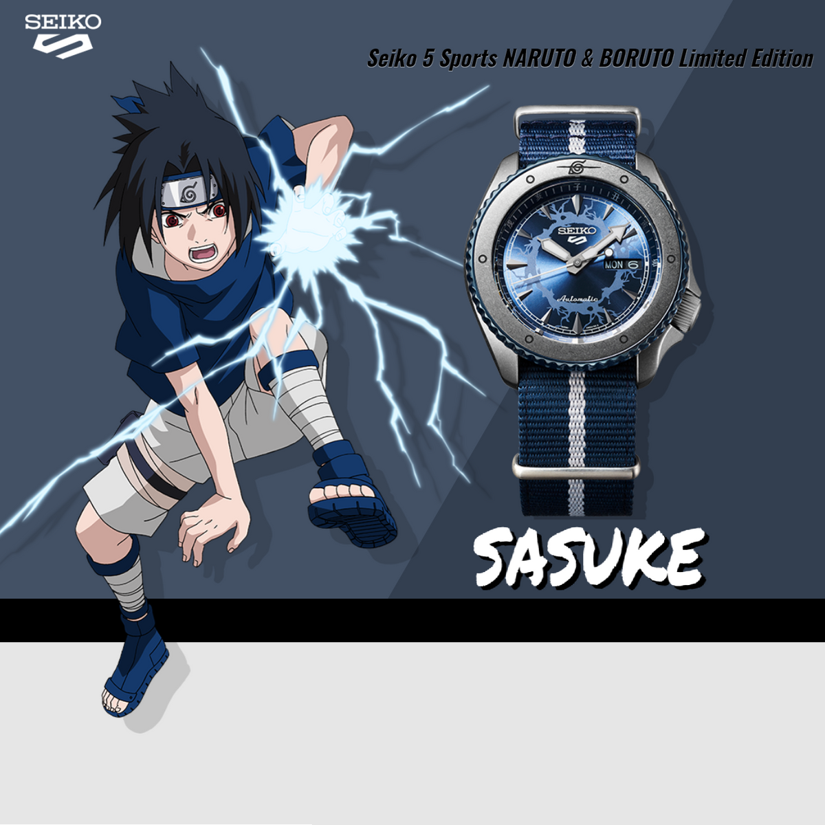 Seiko 2020 x "NARUTO & BORUTO" FULL SET of 7 Seiko 5 Sport Limited Edi ...