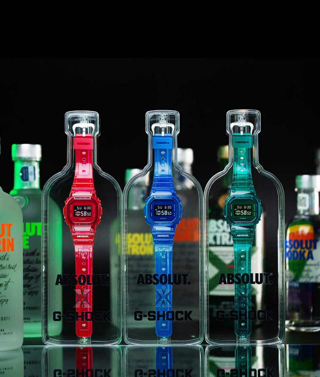 Casio G SHOCK x "ABSOLUT. VODKA" Special Vodka Box DW-5600SB-3PRABS ...